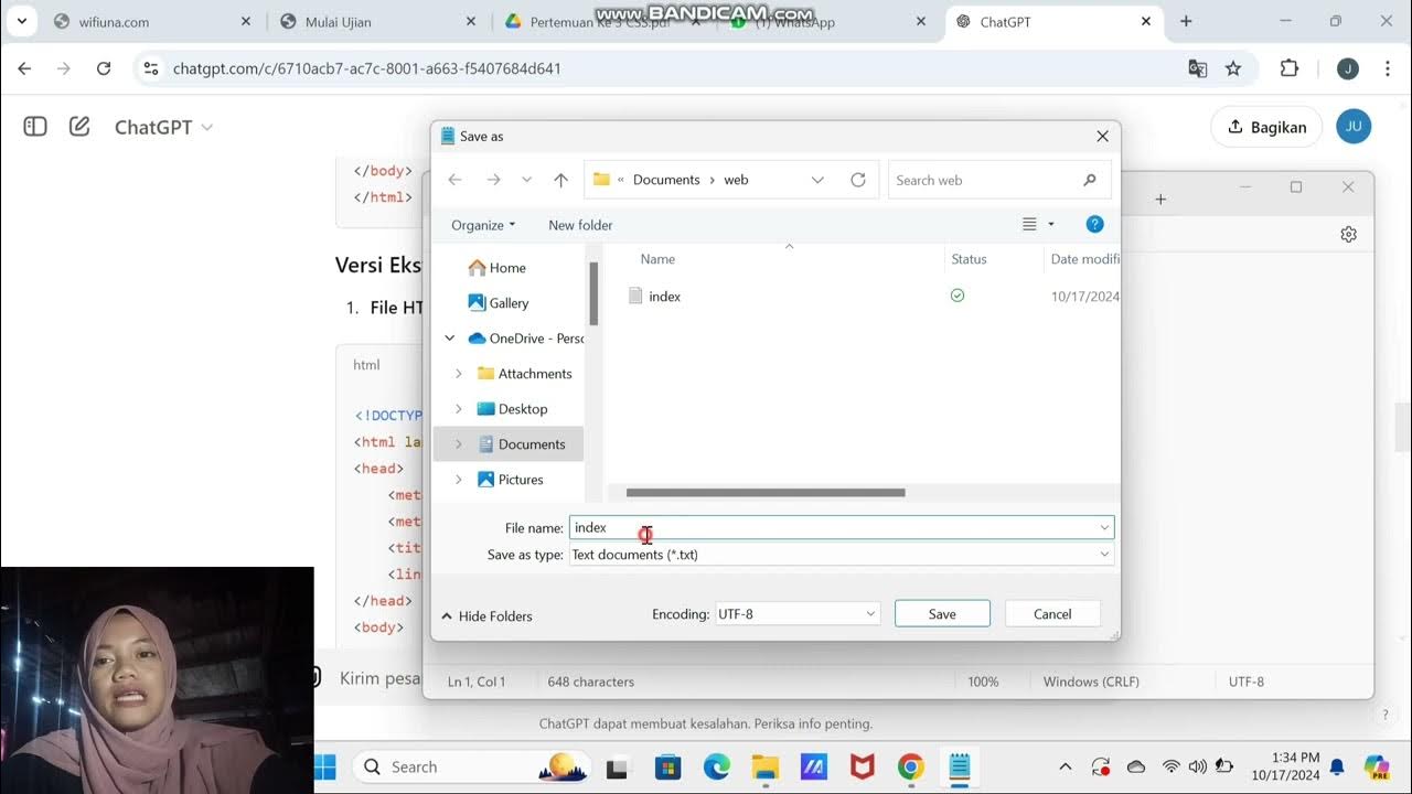 CSS{online, internal dan external} dan conto program membuat gambar zig zag - YouTube