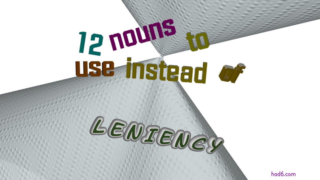 leniency - 13 nouns synonym to leniency (sentence examples) - YouTube