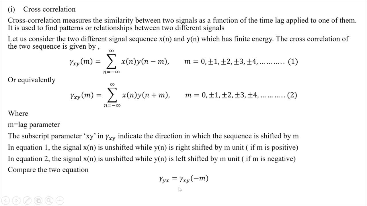 23 introduction to Correlation | cross correlation | difference between ...