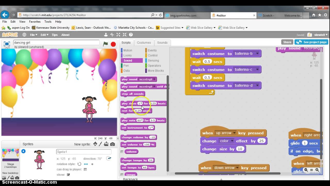 Dancing Girl Scratch - YouTube