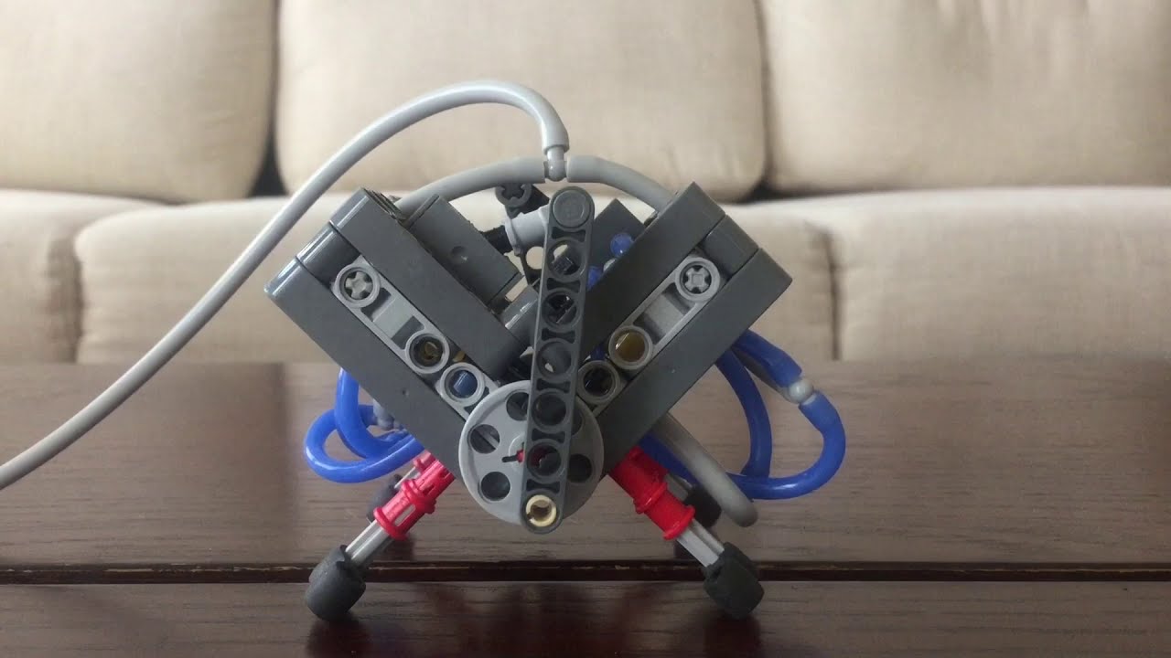 LEGO Pneumatic Engine - Small v4 - YouTube