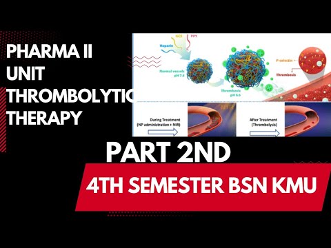 Pharma II,unit Thrombolytic therapy,part 1st,4th semester bsn kmu - YouTube