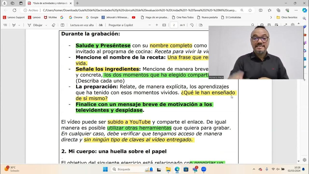 Curso: Teatro. Tarea 2 - Mi cuerpo, mi historia: una mirada personal. - YouTube