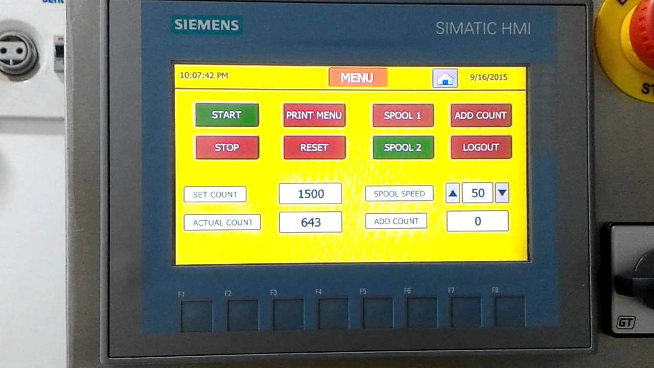 HMI Display of Accura's Label Counting Machine - YouTube