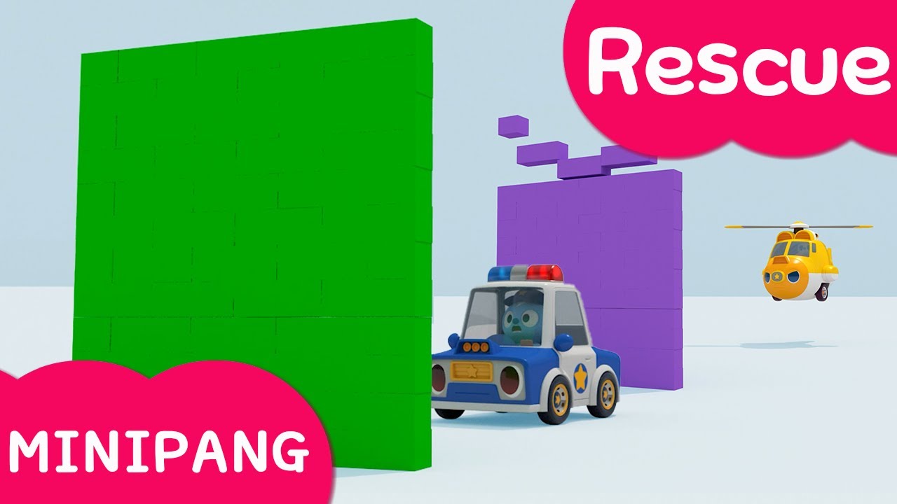 Learn colors with Miniforce | Minipang Rescue |Obstacle breaking game ...