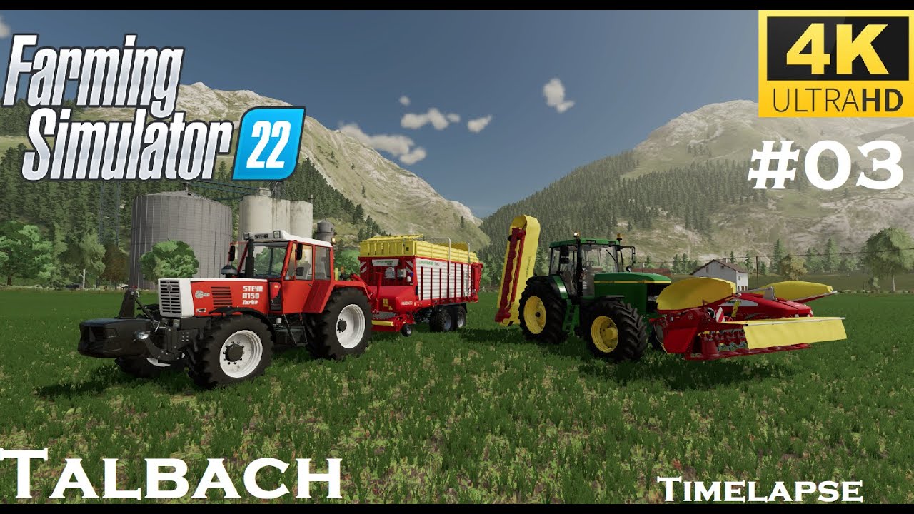 Grass silage for the winter | Animals on Talbach|Timelapse|#03|Farming ...