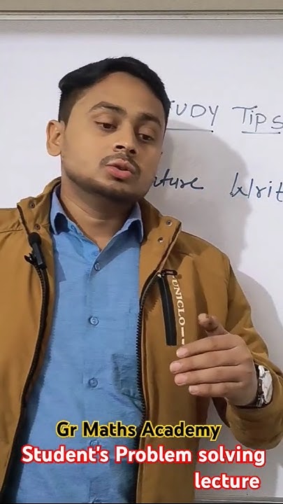 Study tips - 2 | Students problem solving lecture| Gr Maths Academy | #motivation - YouTube