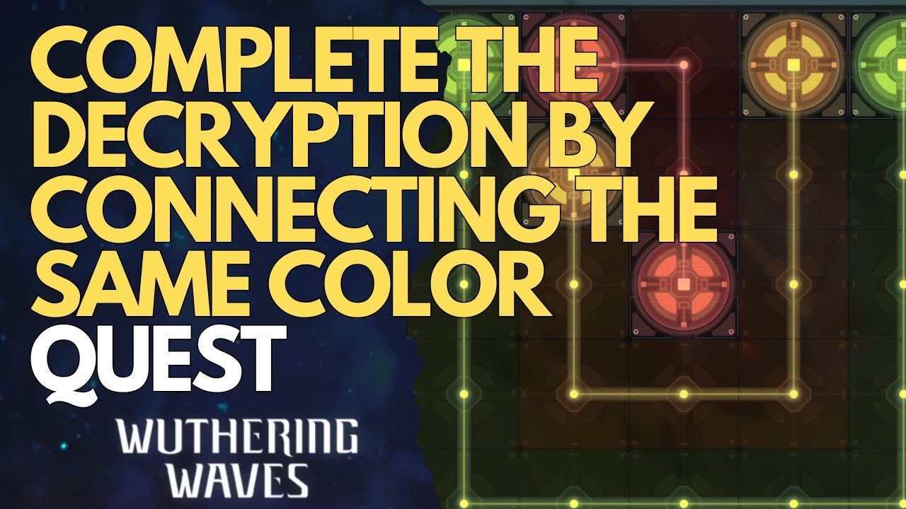 Complete the decryption by connecting the same color Wuthering Waves ...