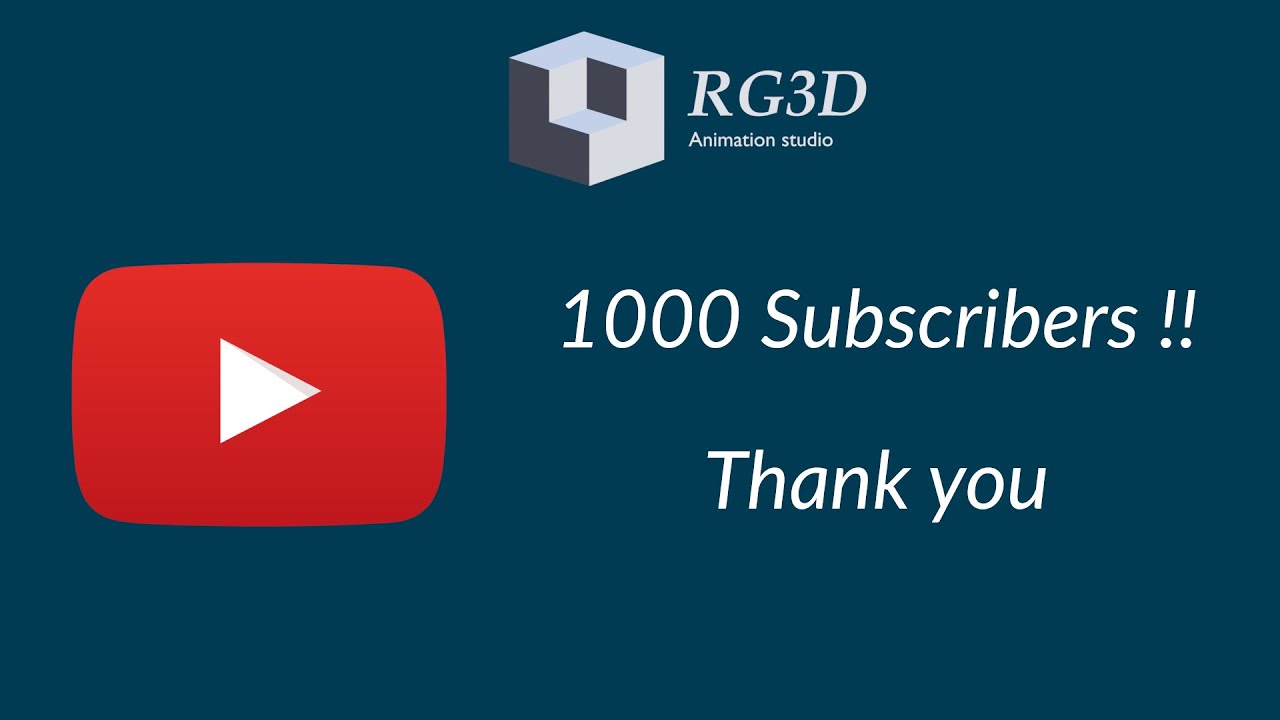 Thank you - 1000 Subscriber Milestone - YouTube