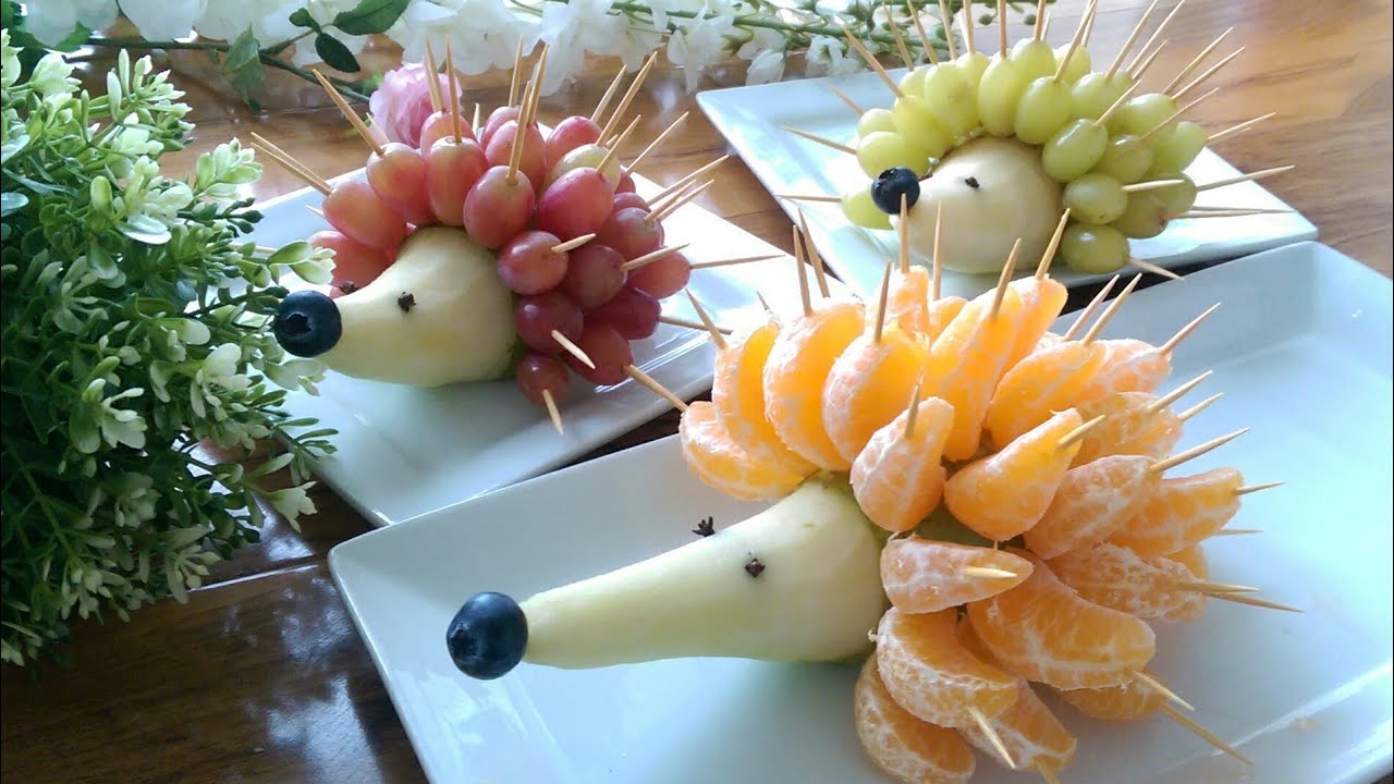 Fruit Craving II Hedgehogs II Creative Fruit decoration II using ...