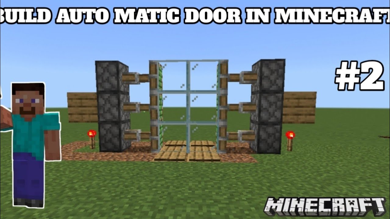 I BUILD AUTO MATIC DOOR IN MINECRAFT || #minecraft #gaming #tutorial ...