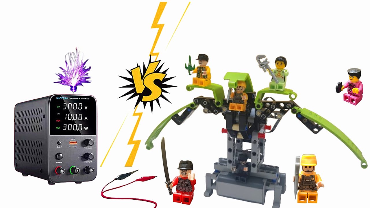 I Applied High Voltage to Electric TOYS | High Voltage VS Lego Electric ...