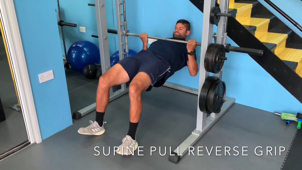 SUPINE PULL REVERSE GRIP - YouTube
