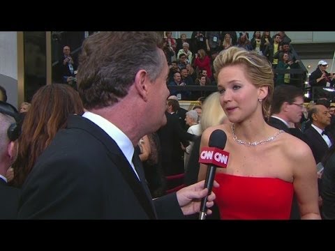 Jennifer Lawrence: 'I tripped on a cone' - YouTube