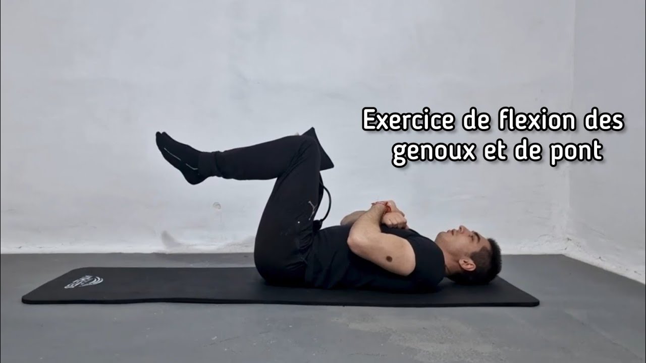 Exercice de flexion des genoux et de pont | Comment faire | Avantages ...
