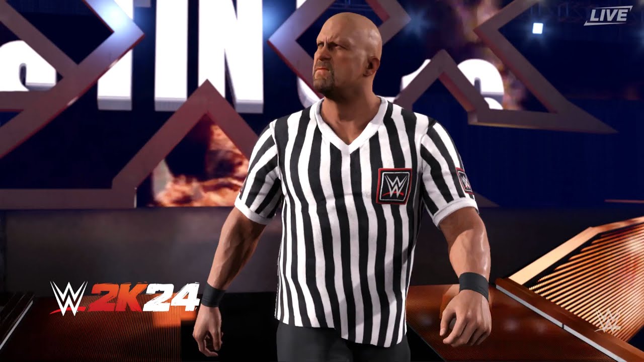 WWE 2K24 - Stone Cold Referee Outfit ENTRANCE (PS5) - YouTube