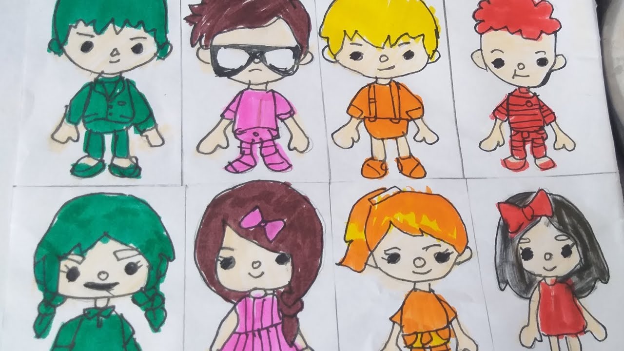 how to color Toca Boca characters 💕 - YouTube