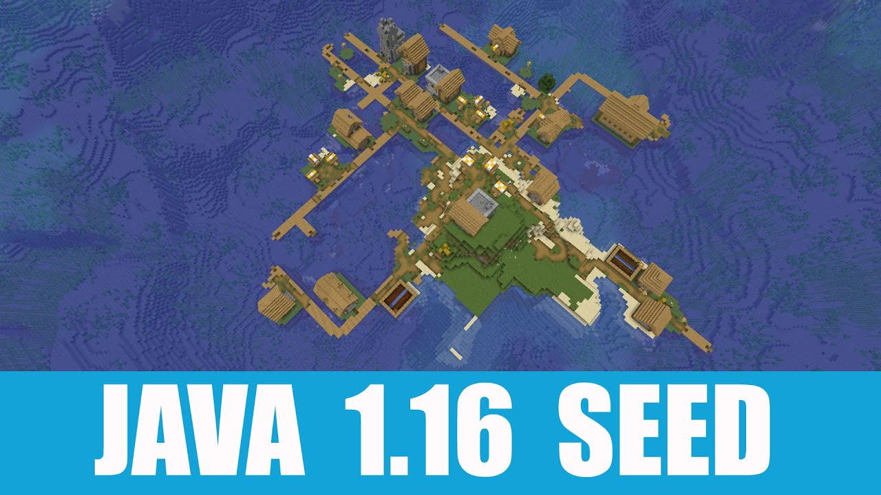 Minecraft Java 1.16 Seed: Island village with two blacksmiths right at ...