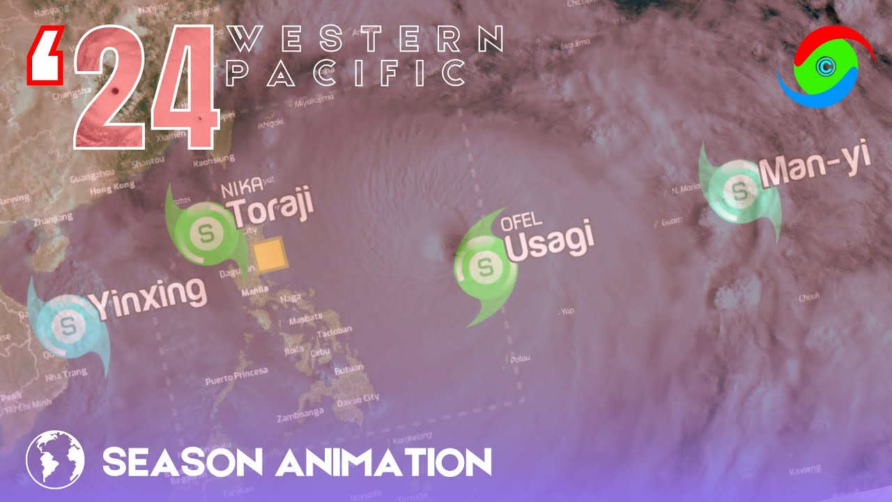 2024 Pacific Typhoon Season Animation - YouTube