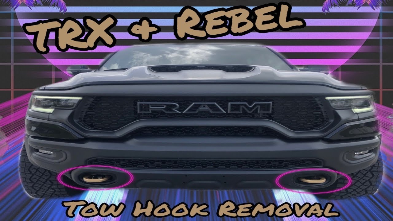 Ram TRX Tow Hooks | Removal & Painting - YouTube