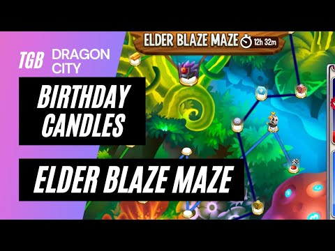 Dragon City Elder Blaze Maze • Happy Birthday Candles Rewards ☆☆☆ - YouTube