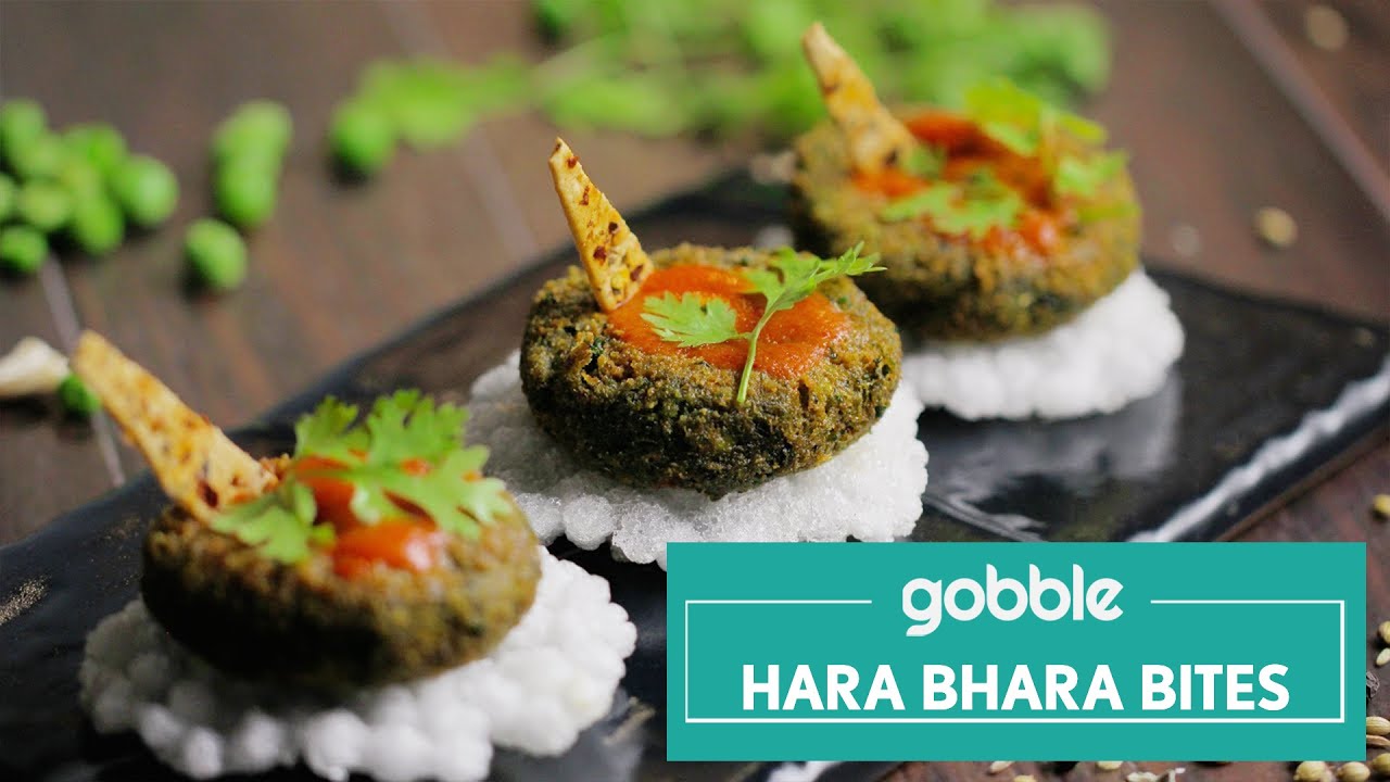 Hara Bhara Bites | Healthy Veg Snacks | Starter Recipes | Gobble - YouTube