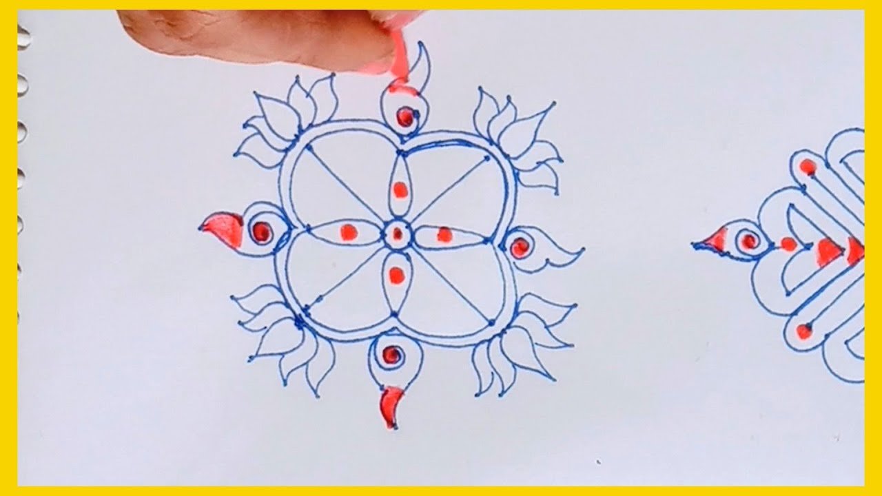 Beautiful Rangoli/3-3 Dots 2 Easy Kolam/Daily Muggulu - YouTube