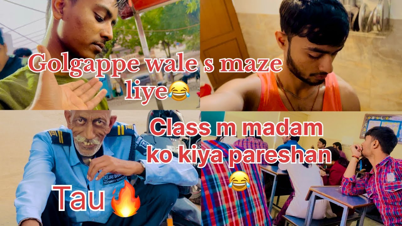 School m madam ko kia pareshan😂//Golgappe wale or taau s maze 😂// # ...