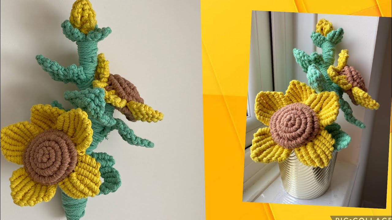Macrame flower bouquet - YouTube