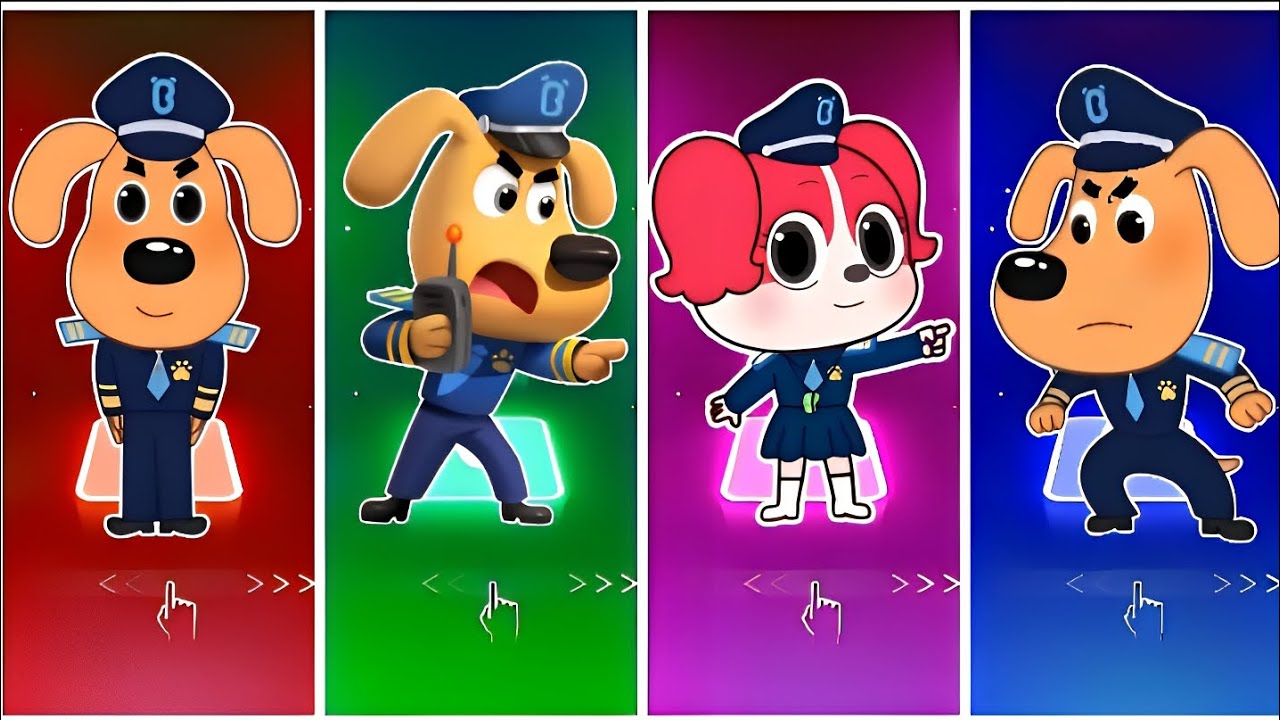 Sheriff Labrador 🆚 Police Labrador 🆚 Papillon 🆚 Purple Officer Megamix ...