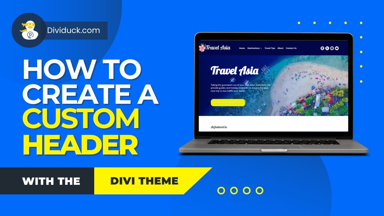 How to build a custom header in Divi - YouTube