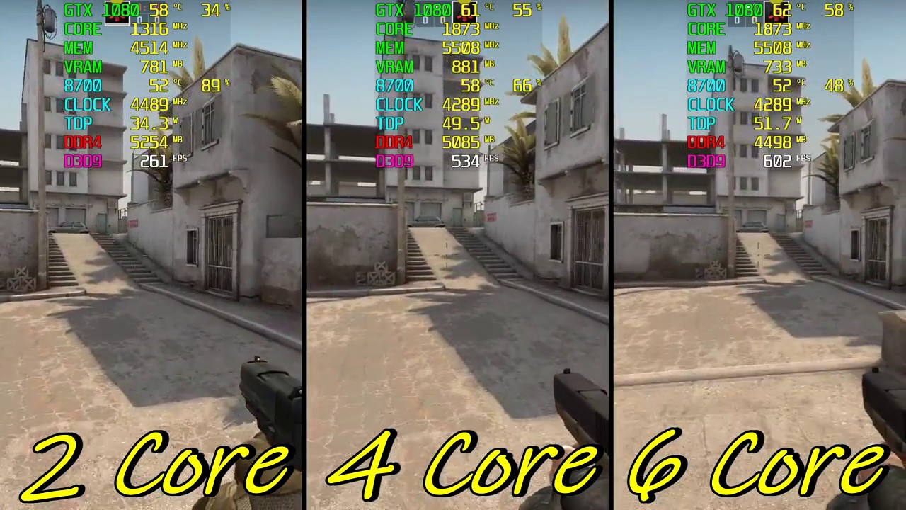 CS GO: How many cores you need to play ? [ 2 vs 4 vs 6 ] - YouTube