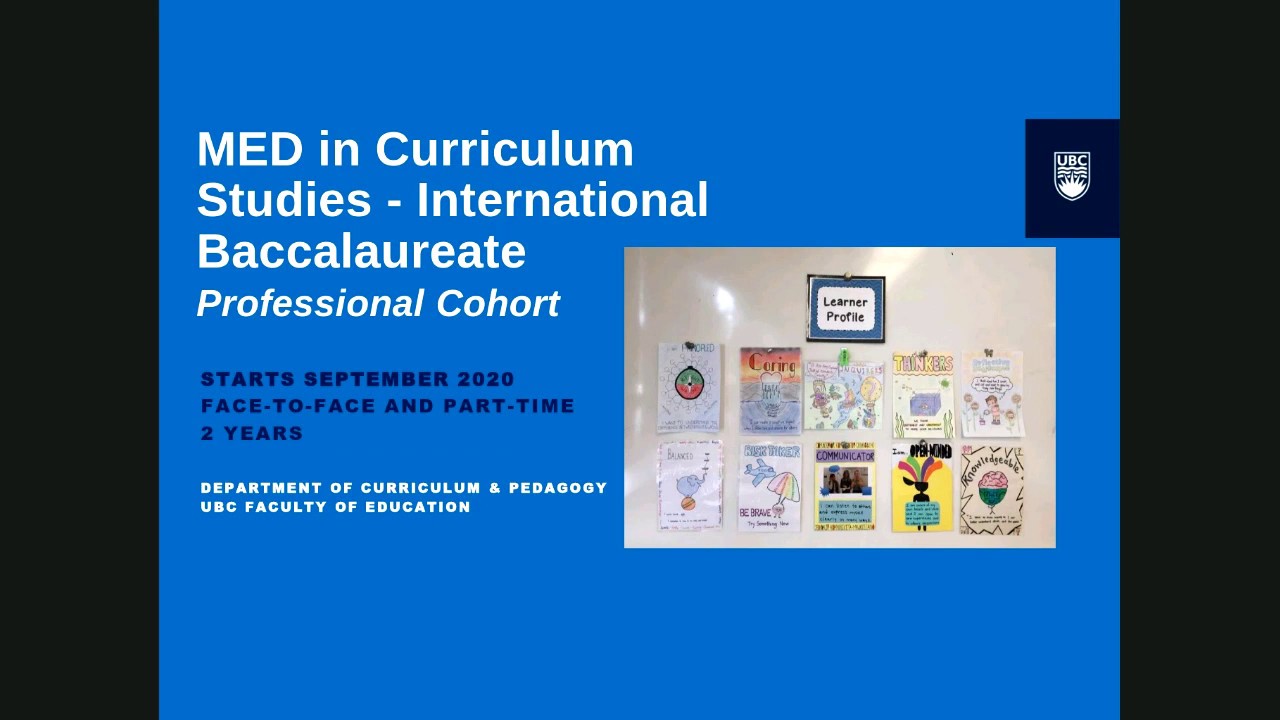 UBC Info Session - MEd in Curriculum Studies: International ...
