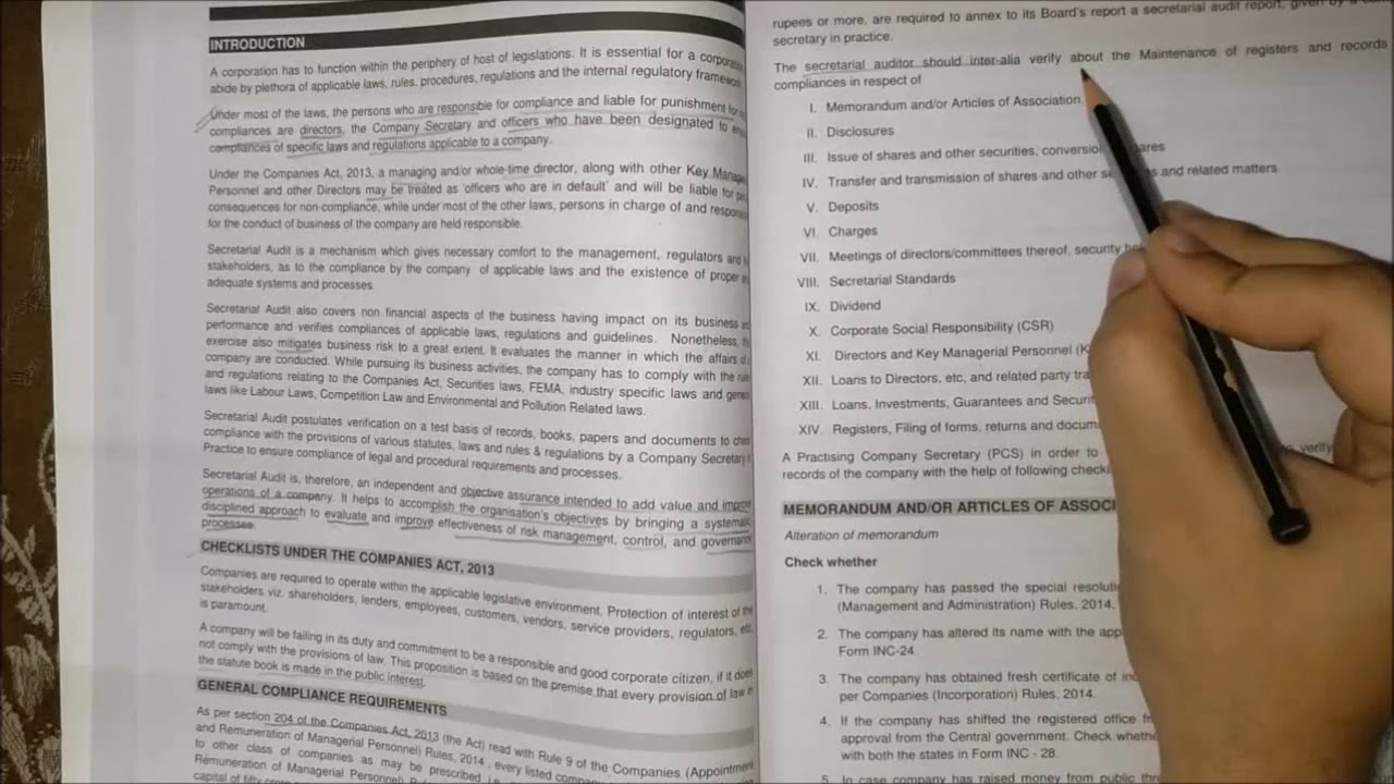 Checklist Secretarial Audit Lesson 2 YouTube Checklist Secretarial Audit Lesson 2 YouTube