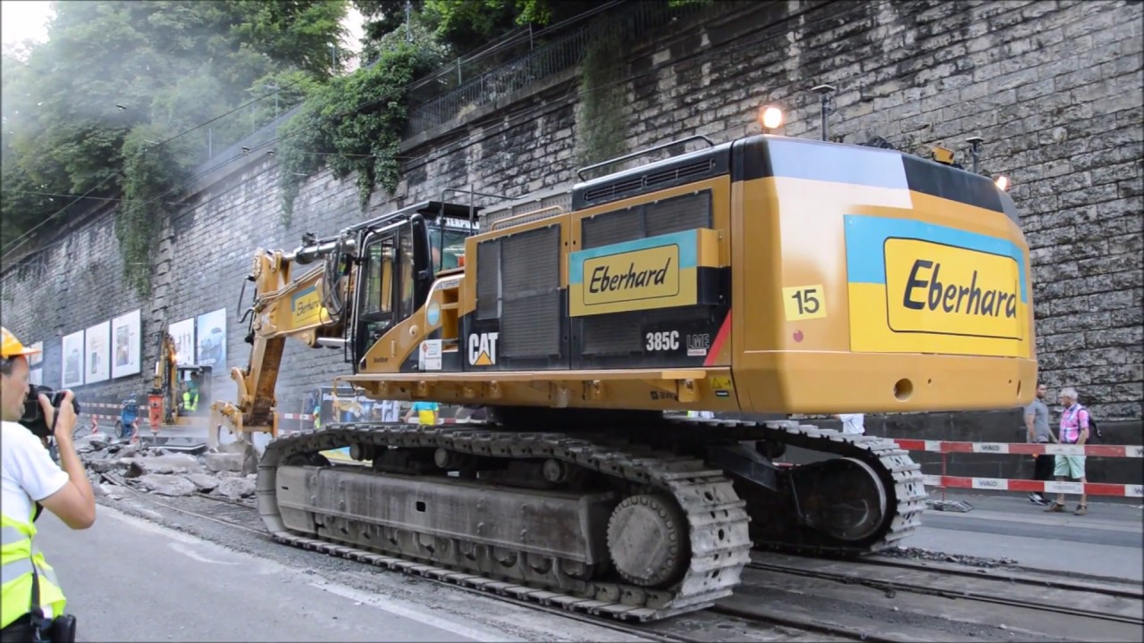 Caterpillar 385C Eberhard - Zurich [08.07.17] - YouTube