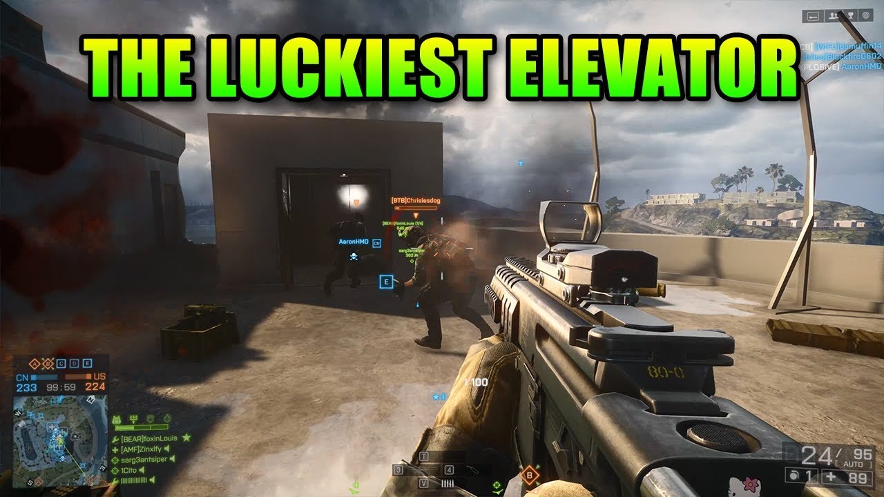The Luckiest Elevator - Battlefield 4 - YouTube