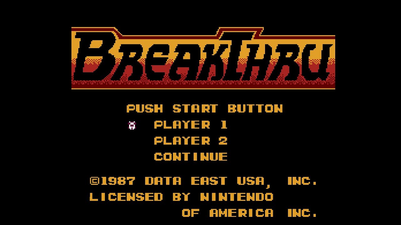 BreakThru. [NES - DATA East Corporation]. (1987). 1 Loop Playthrough ...