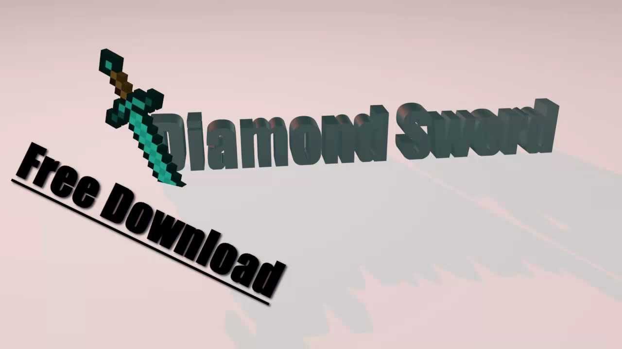 Cinema 4D - Minecraft Sword Model - Free Download - #1 - YouTube