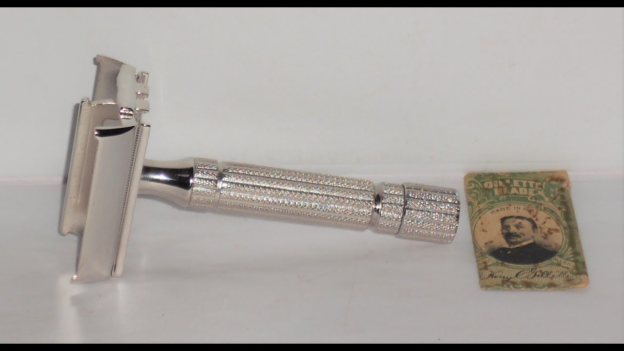 1953 Gillette President Refurbished Re-Plated Rhodium Razor Y2–1F - YouTube