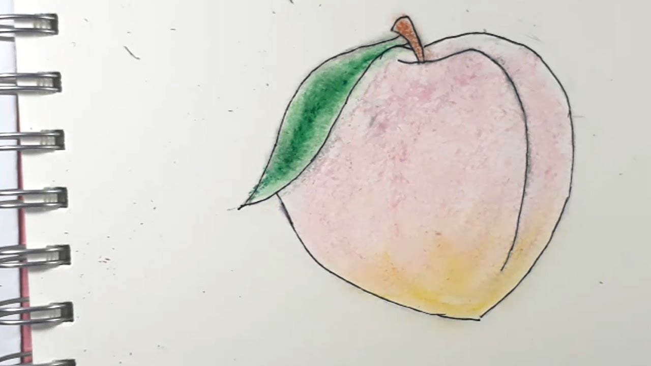 how to draw peaches - YouTube