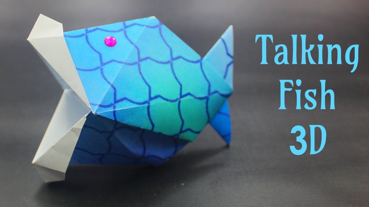 How to make Origami Talking Fish 3D Kissing Fish Easy Basic Simple ...