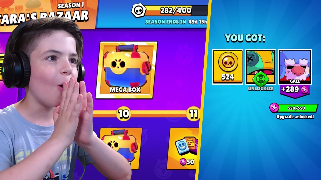 MEGA BRAWL PASS OPENING! LEON GADGET & GALE UPGRADE! - Brawl Stars ...