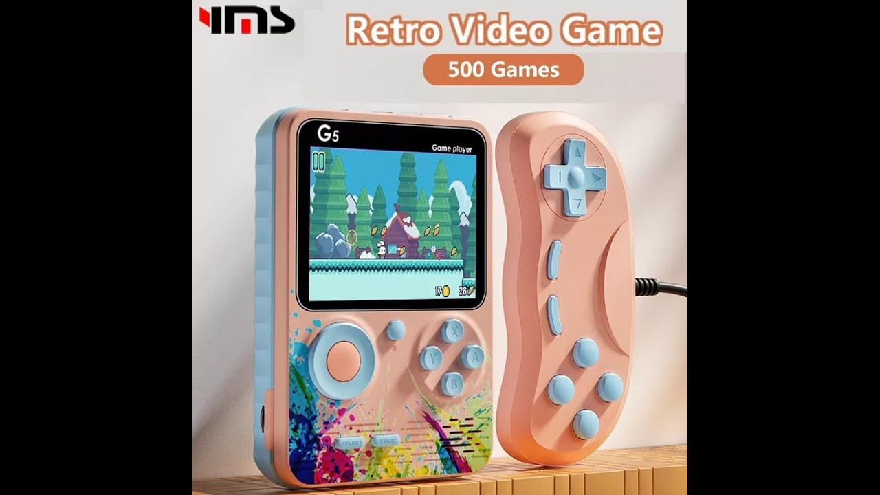 G5 Retro Handheld Game Console, Built-in 500 Games - YouTube