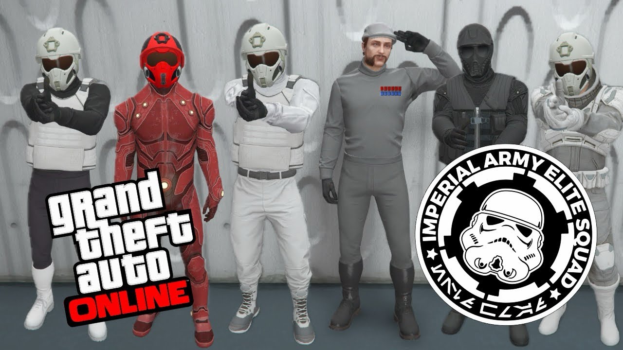 GTA 5 Online: STAR WARS Galactic Empire Outfit Tutorials! 6 Different ...
