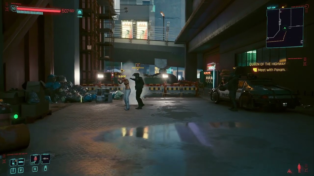 Cyberpunk 2077 Maxtac enforcer and Valentino random encounter - YouTube