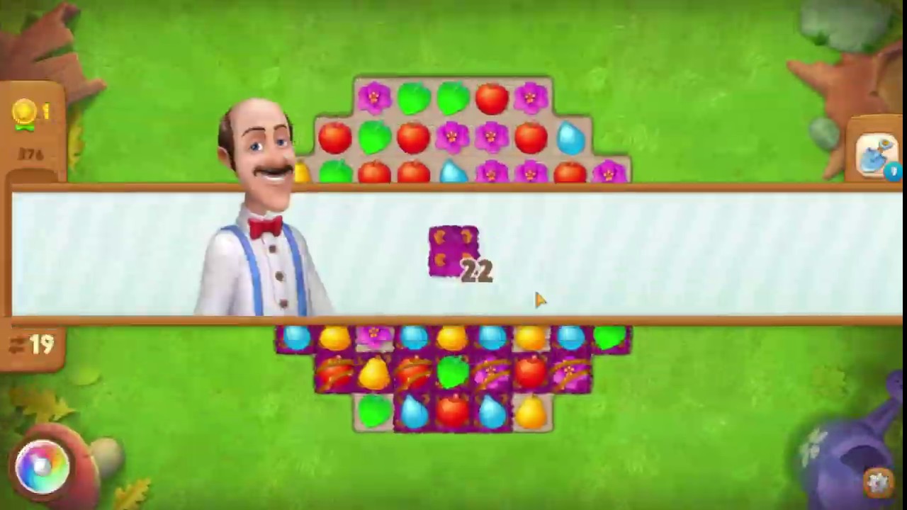 Gardenscapes level 376 - YouTube