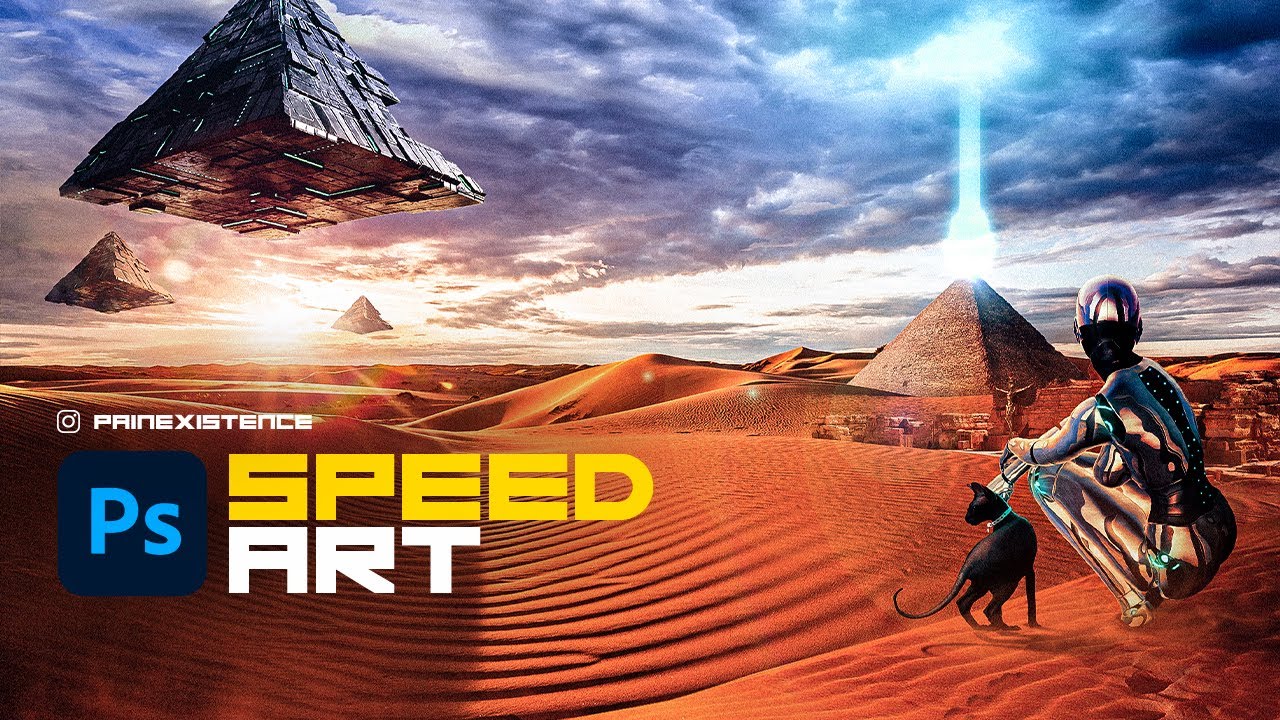 How the pyramids were built? | SPEED-ART (Photoshop) - YouTube