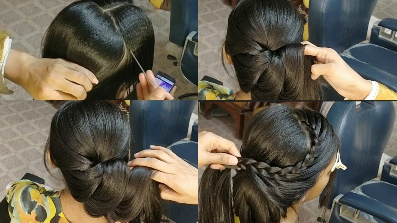 Bun hairstyle for long hair|hair style for long hair| layer bun ...