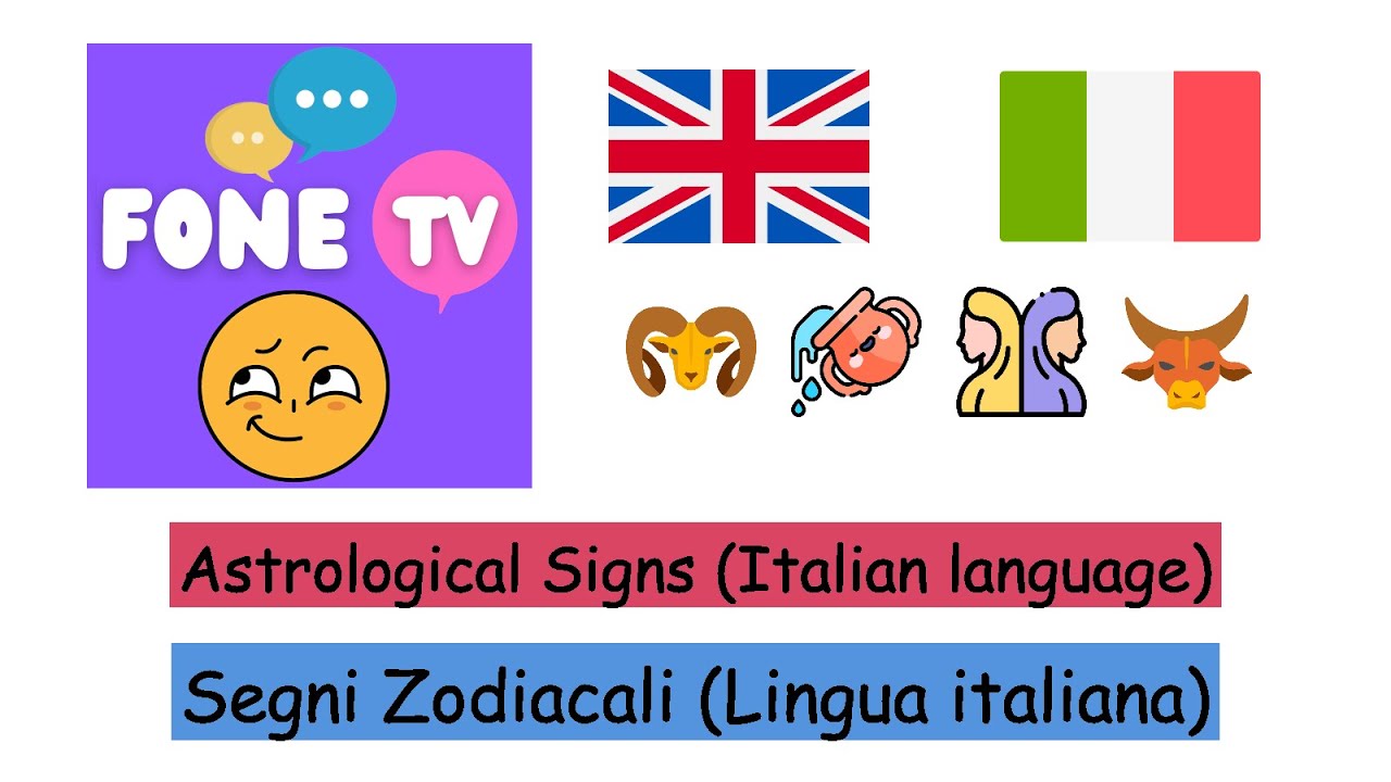 Astrological Signs (Italian language) (en-it) - YouTube