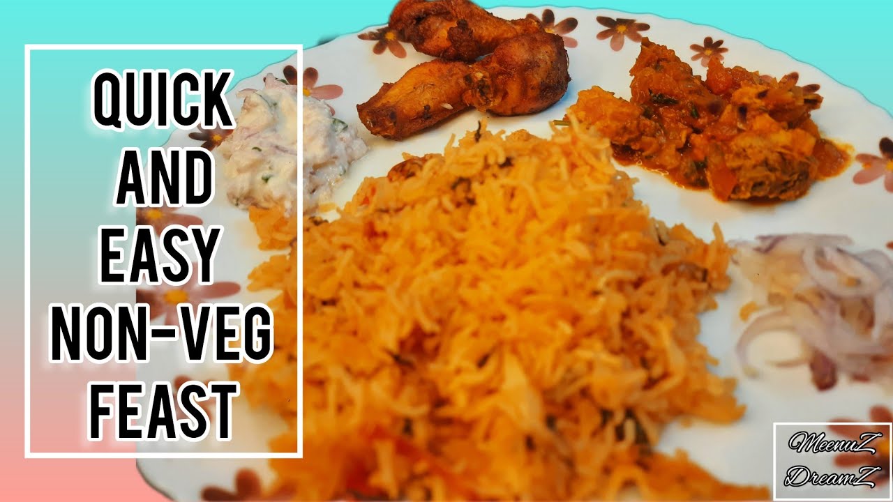 Simple Non veg feast in short time | Non veg lunch in less time | Easy ...